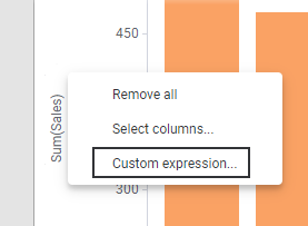 Applying a custom expression