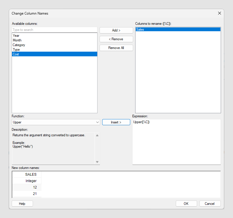 snowflake rename function