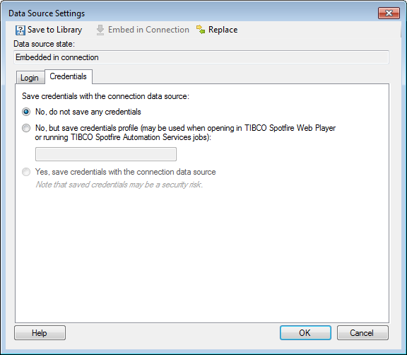 Details On Data Source Settings Credentials