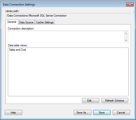 Details On Data Connection Settings General