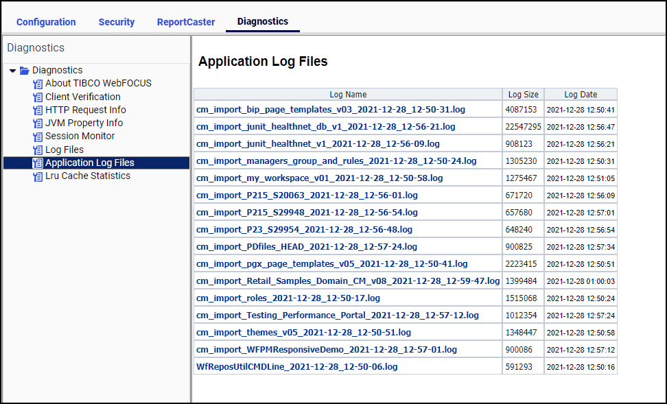 Working With Application Log Files